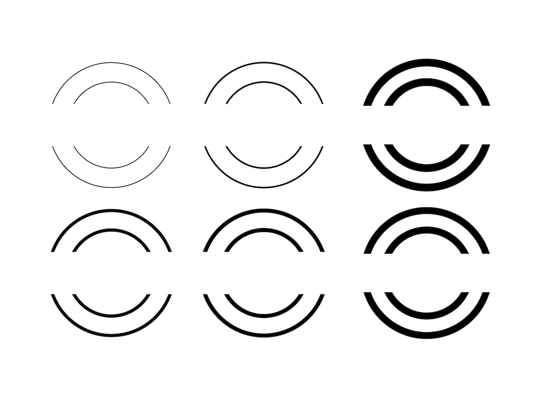 DOUBLE CIRCLE Frame SVG, Circle Monogram Svg, Double Circle Frame Files ...