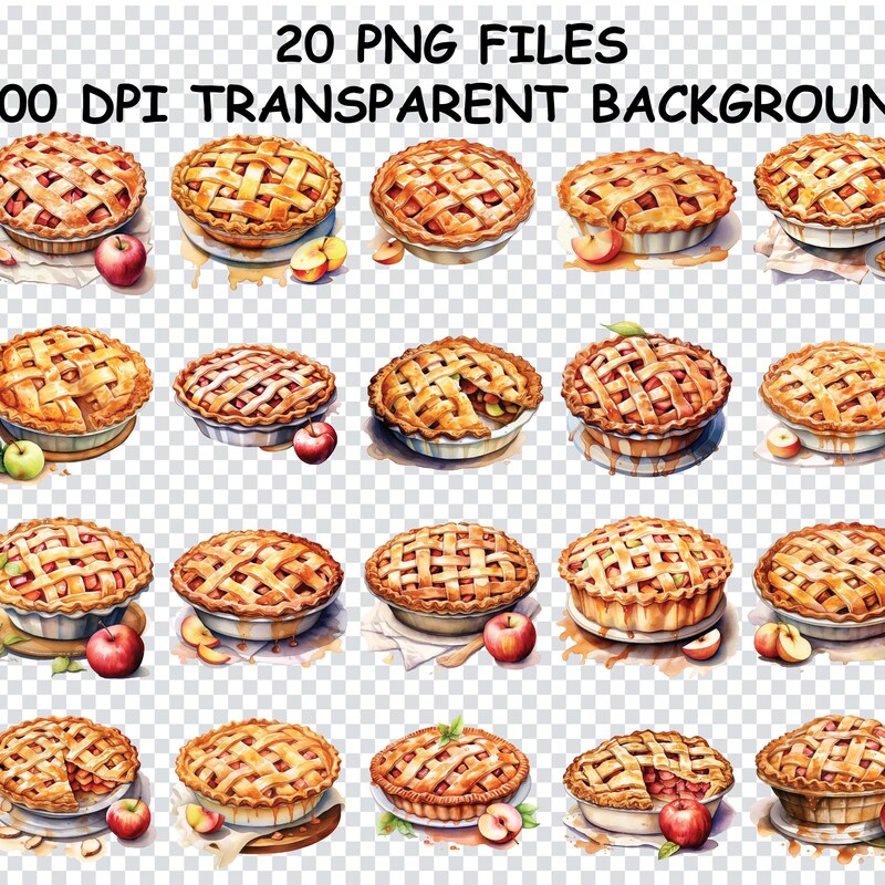 Apple Pie Watercolor - Etsy