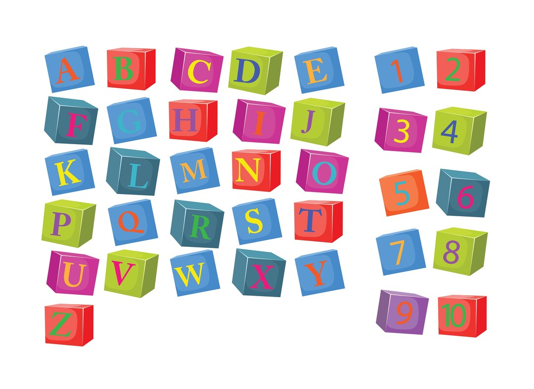 BUILDING BLOCKS SVG File, Block Alphabet Svg Files, Building Blocks ...