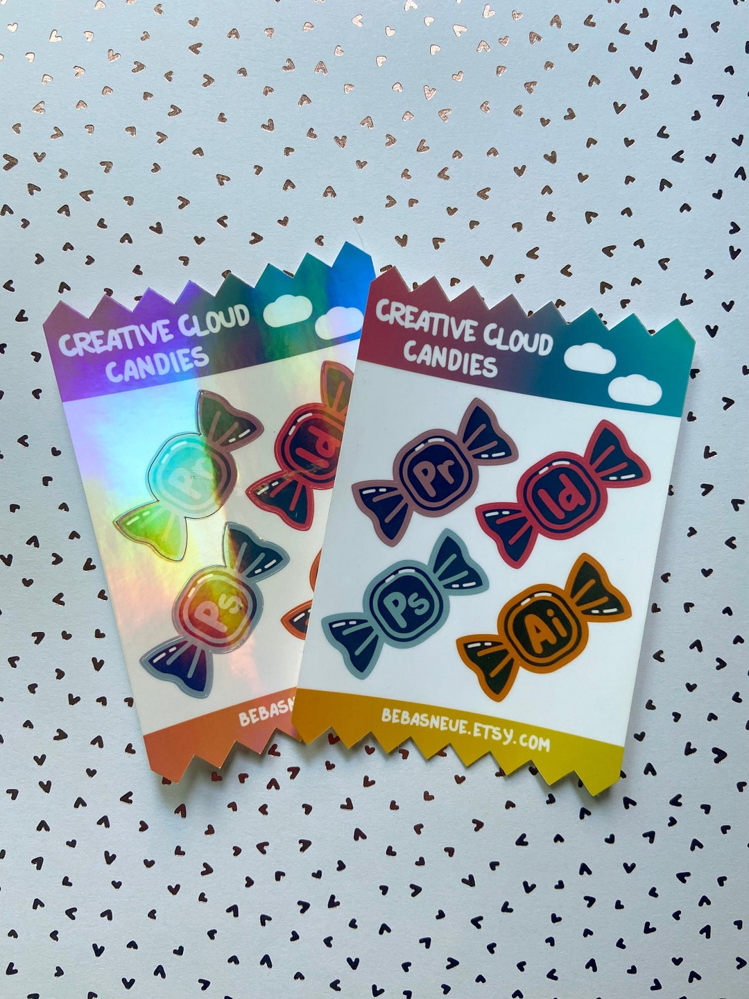 Creative Cloud Candies Sticker Sheet // Graphic Design Water-resistant ...