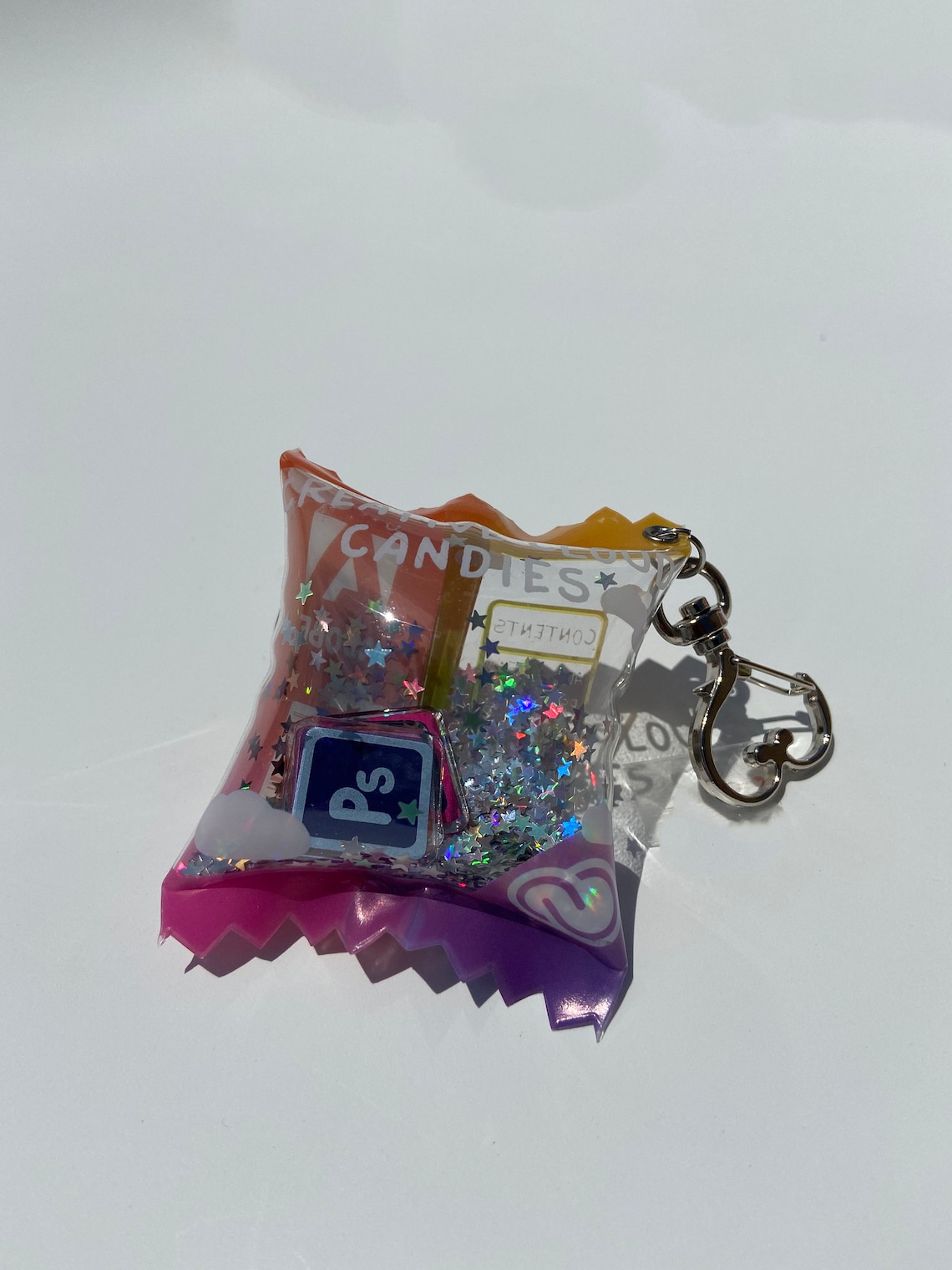 Creative Cloud Shaker Candy Bag Keychain - Etsy