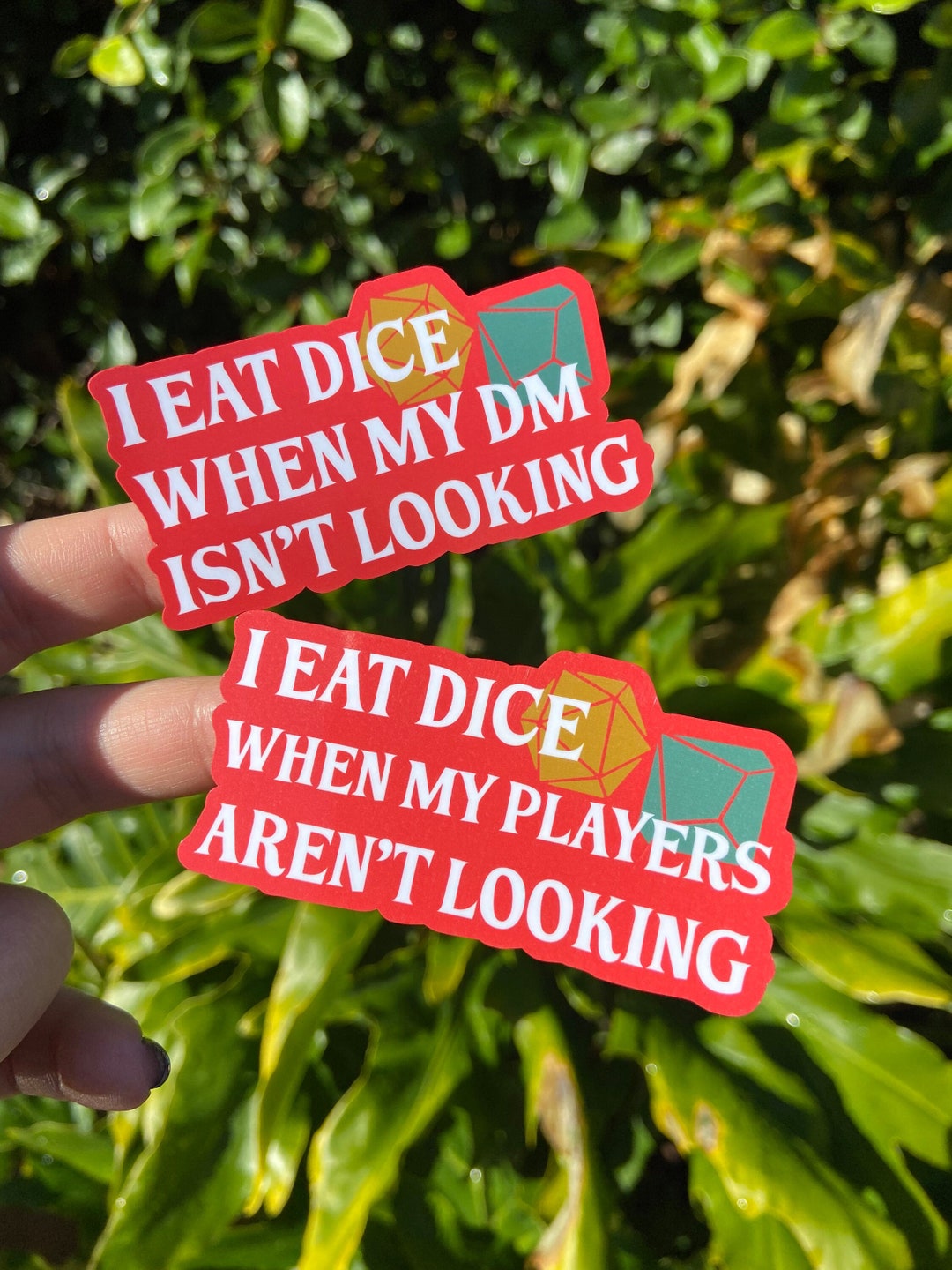 I Eat Dice When My Player/dm Isn't Looking Sticker | Water-resistant ...