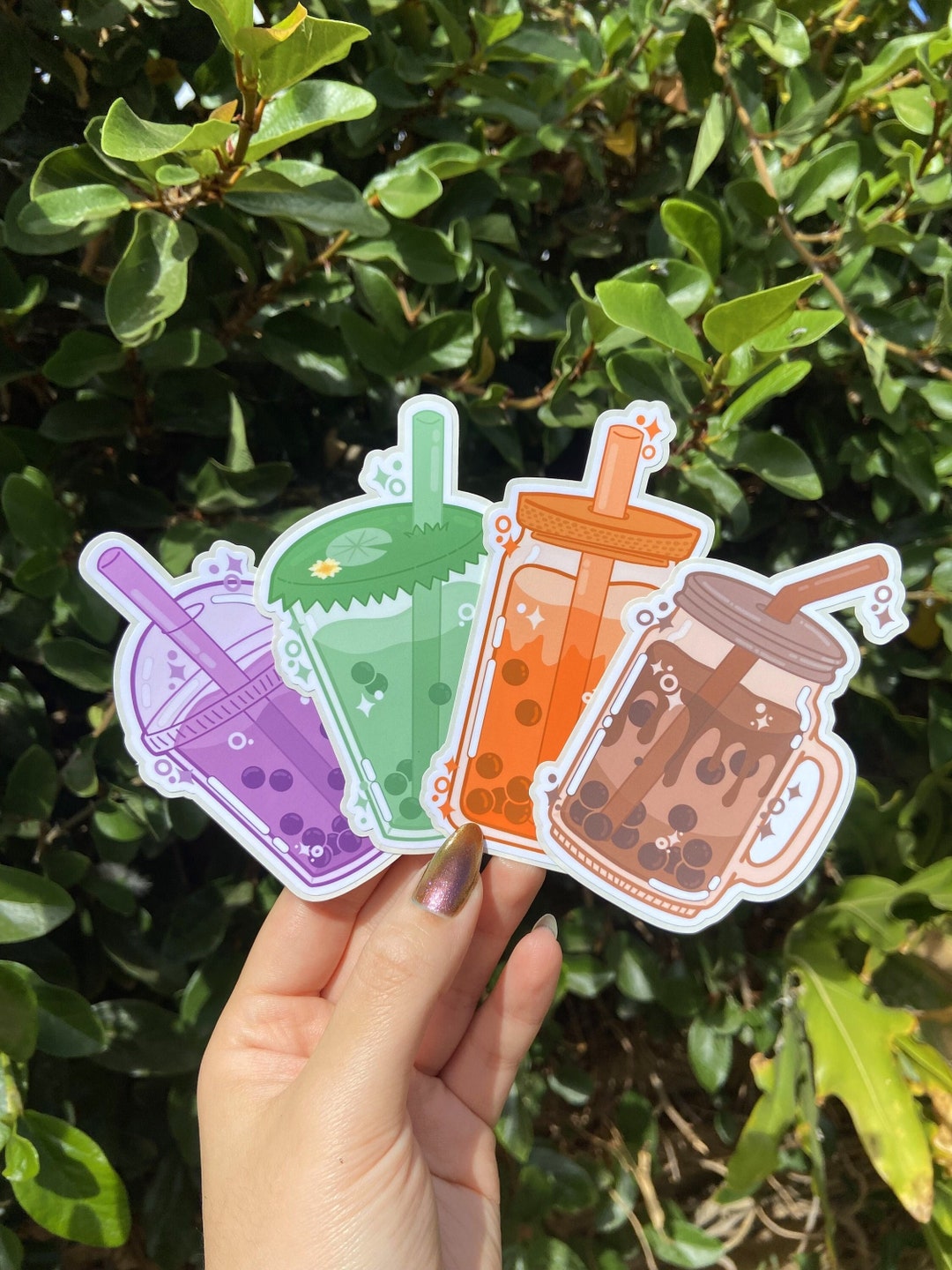Magical Boba Tea Sticker Pack | Taro | Matcha | Thai | Brown Sugar Milk ...