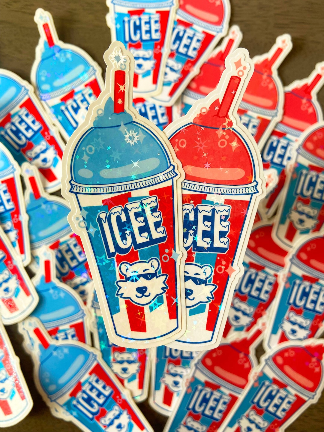 Magical ICEE Water-resistant Sparkly Stickers - Etsy