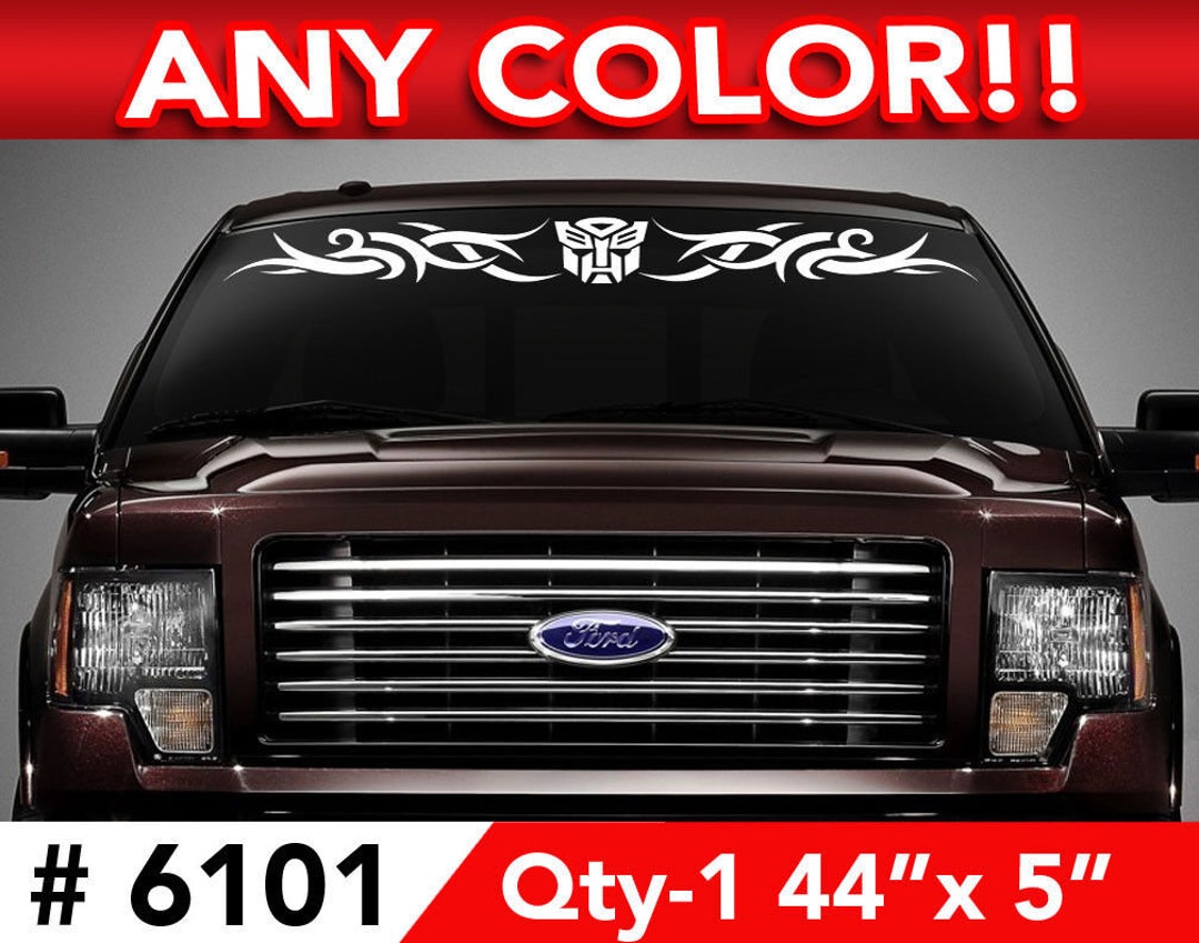 Transformers Autobot Tribal Windshield Auto Decal Sticker 44"w X 5"h ...
