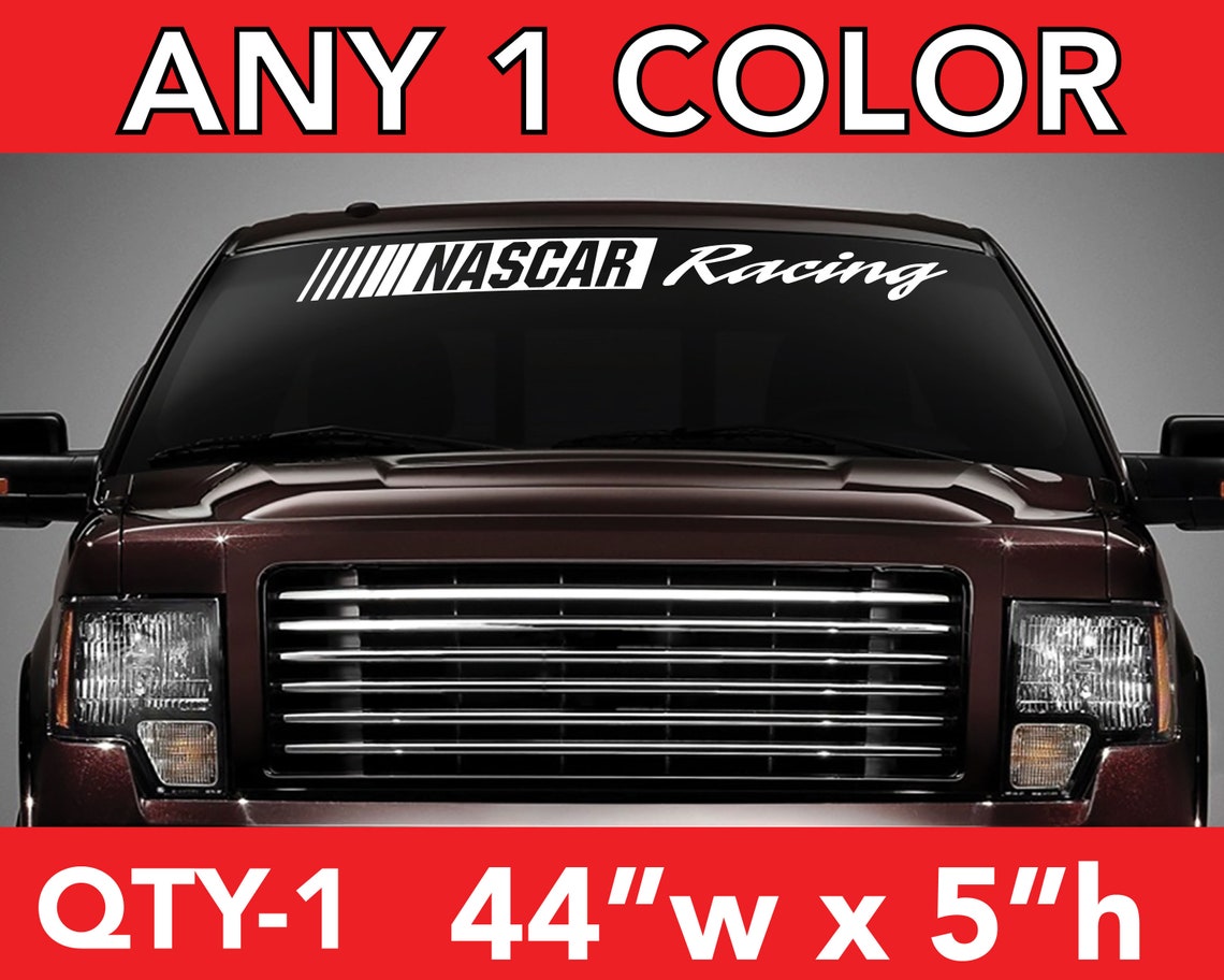 NASCAR Racing Windshield Decal Sticker 44w x | Etsy