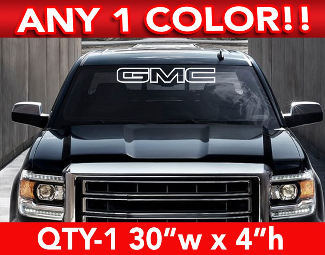 GMC Outline Windshield Auto Decal Sticker 30"w X 4"h Any 1 Color - Etsy