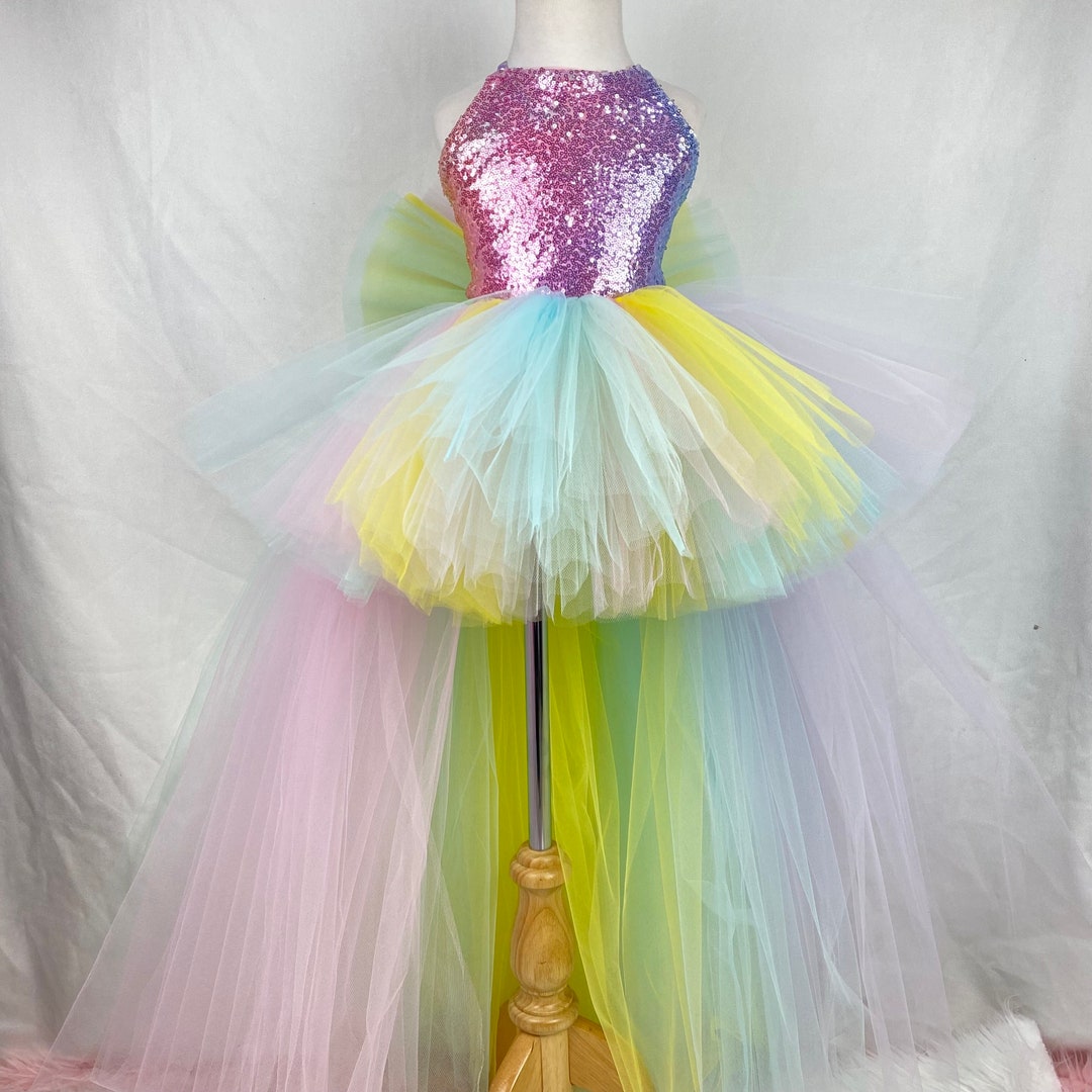 Unicorn Birthday Outfit, Unicorn Puffy Bow, Unicorn Rainbow Tutu Set ...