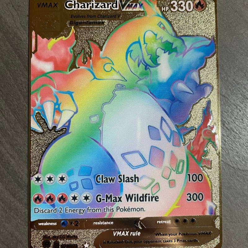 Charizard Vmax Gold - Etsy