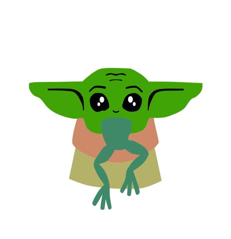 Grogu Eating Frog Embroidery Design / Baby Yoda Embroidery - Etsy
