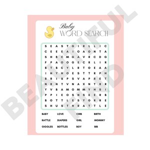 Baby Shower Games Printable Pink and Blue Baby Shower Game Baby Shower ...