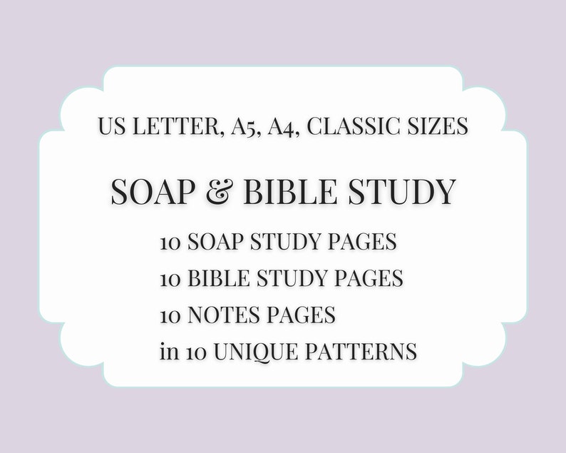 SOAP, Bible Study, Bible Planner, Printable Bible Study, Christian ...