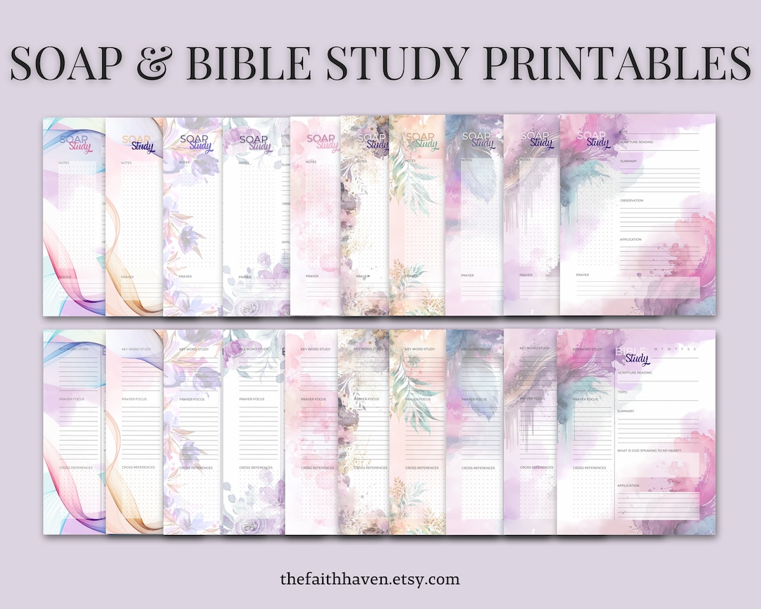 SOAP, Bible Study, Bible Planner, Printable Bible Study, Christian ...