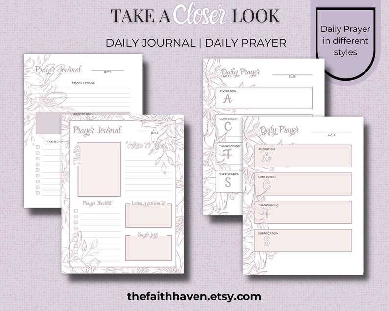 Diario de oración imprimible, plantillas de diario de oración ...