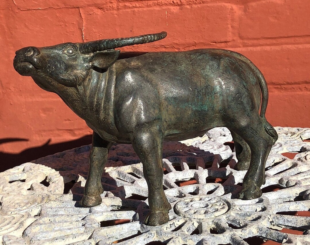 Bronze Water Buffalo Sculpture Design Mid-century Modern - Etsy