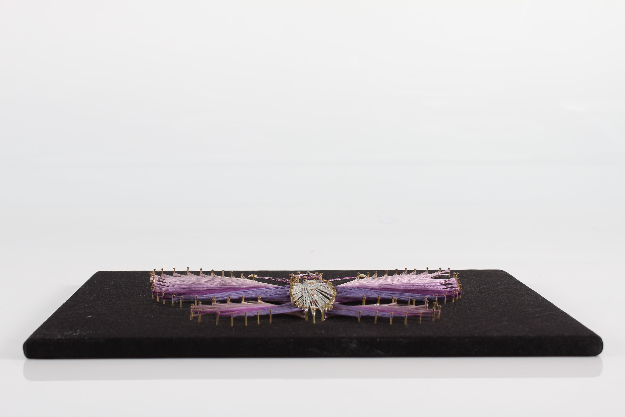 String Art Butterfly Purple Butterfly Nails and Strings Art Butterfly ...