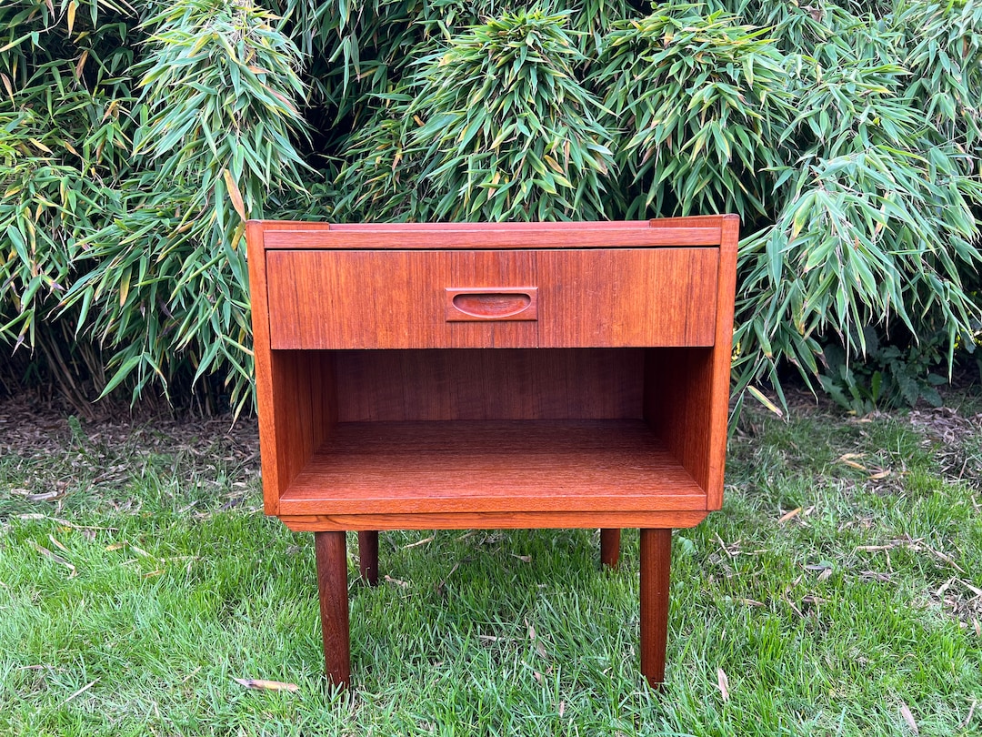 Teak - Bedside Table - Nightstand - With One Drawer - Denmark ...