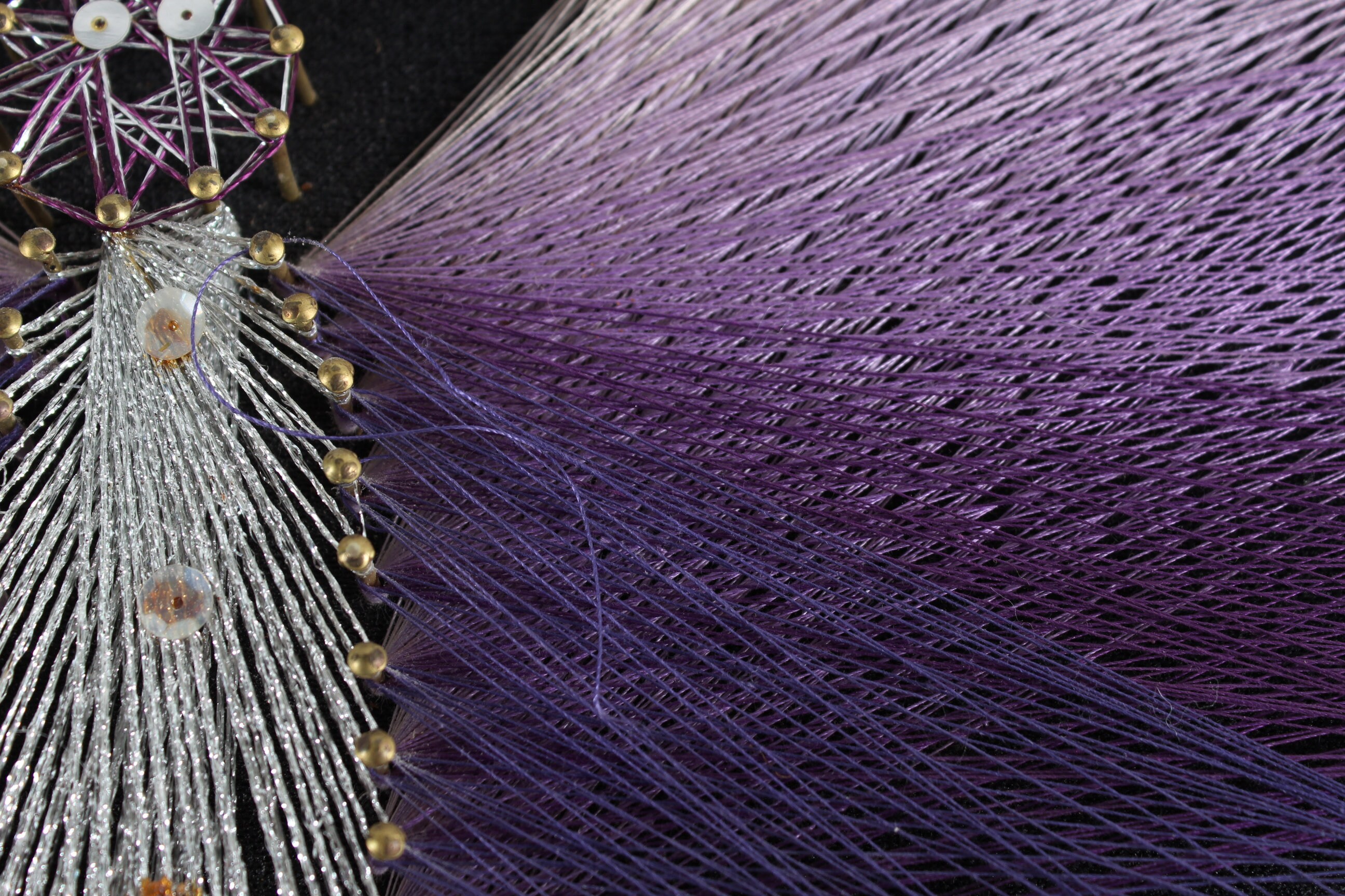 String Art Butterfly Purple Butterfly Nails and Strings Art Butterfly ...