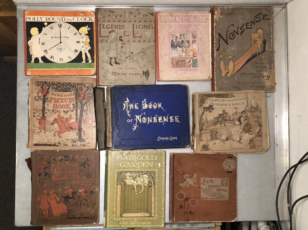 Childrens Book - Stack of 10 - Walter Crane - Caldecott - Nobody - Mrs ...