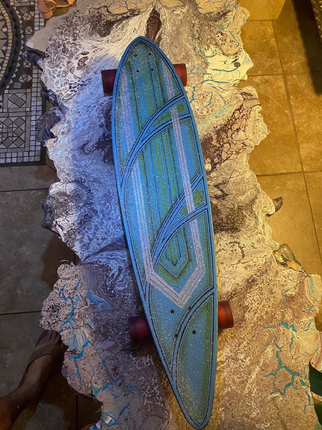 Longboard 70s Style / Lowrider Paint Custom Airbrush and - Etsy