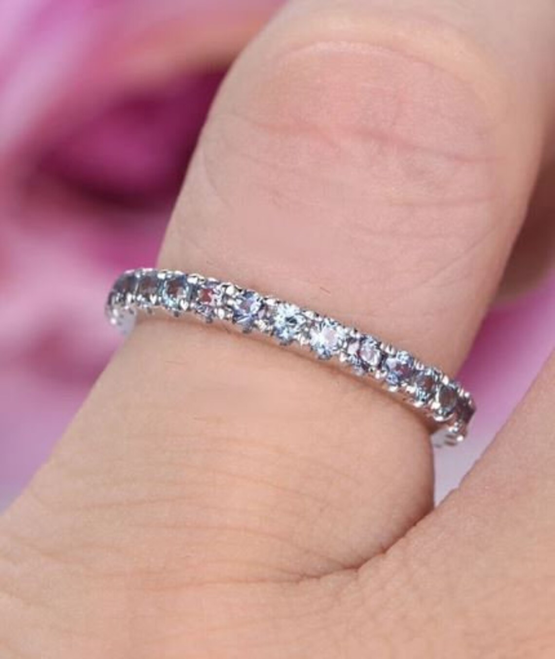 Natural Alexandrite Ring, Band Rings, Gift for Her, Engagement Ring ...