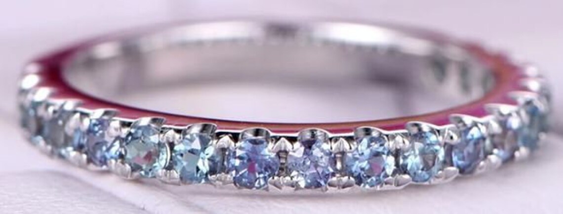 Natural Alexandrite Ring Band Rings Gift for her Engagement | Etsy