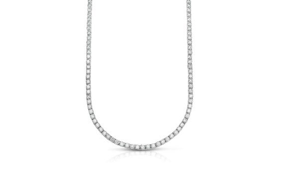 White Topaz Silver Necklace Women Necklace Tennis Necklace Anniversary Gift Topaz Tennis Necklace Tennis Necklace Topaz Necklace Etsy