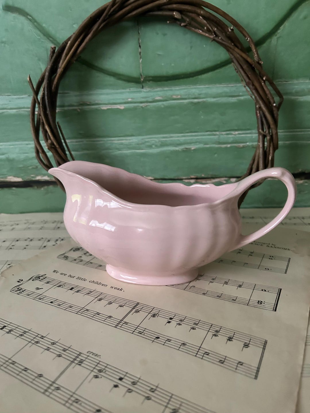 Vintage Pink Gravy Boat Sauce Jug J&G Meakin - Etsy