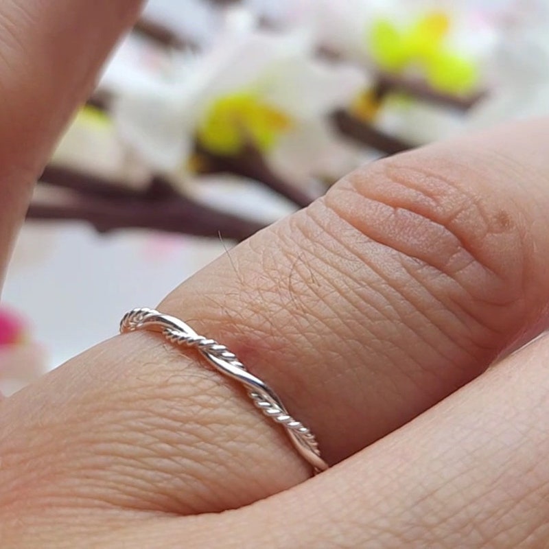 Silver Twisted Ring - Etsy