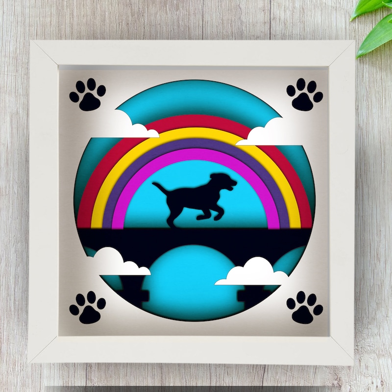 Dog Memorial Shadow Box - Etsy