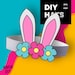 PRINTABLE Rabbit Ears Party Hats for Kids, Bunny Paper Crowns, Easter ...
