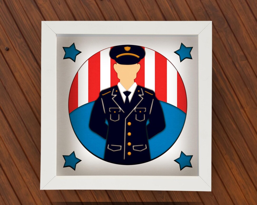US Army Shadow Box SVG for Cricut Silhouette, Army 3d Layered Mandala ...
