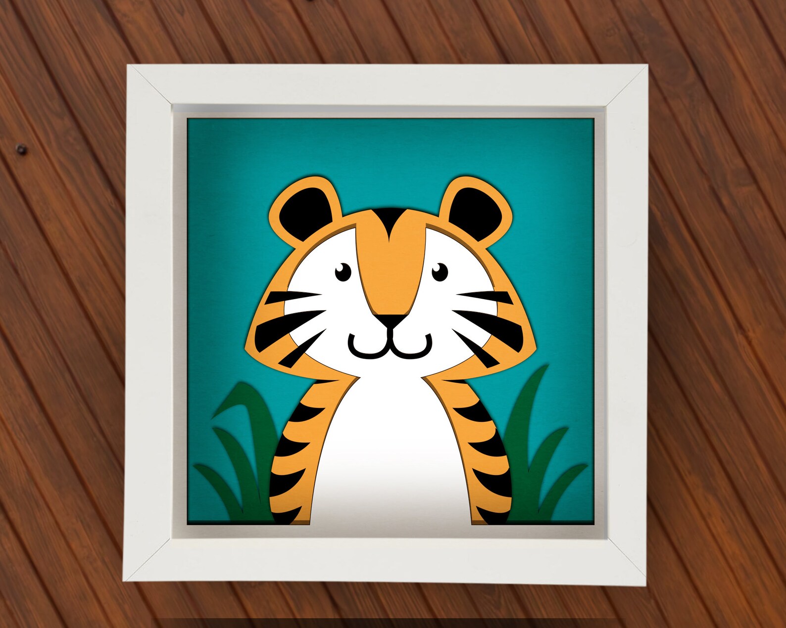 3D Tiger Shadow Box SVG for Cricut Silhouette Tiger 3d - Etsy