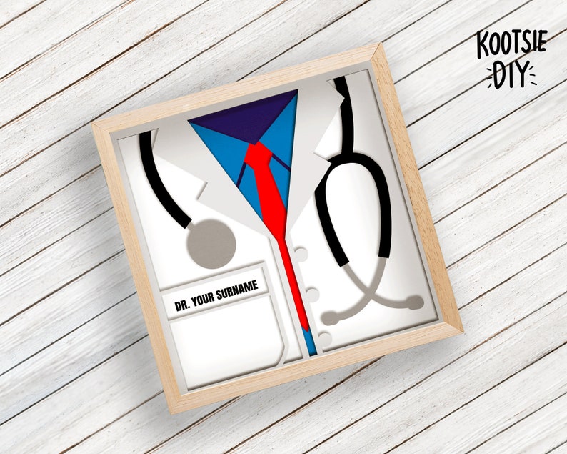 Medical Doctor Shadow Box Svg for Cricut Silhouette - Etsy