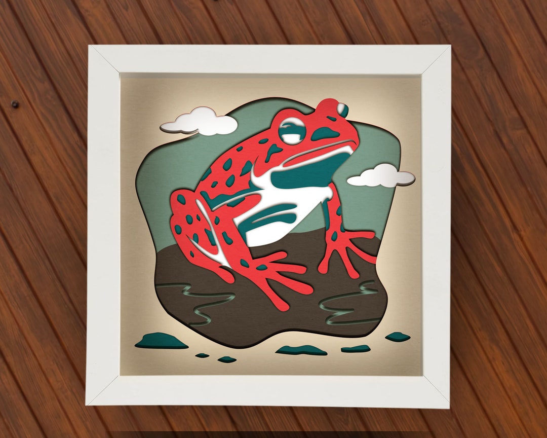 Frog Shadow Box SVG for Cricut, Silhouette, 3d Layered Mandala, Toad ...