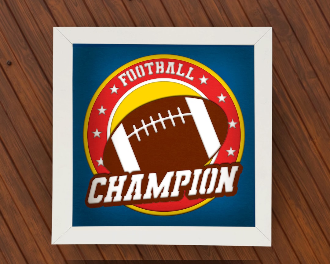 American Football Shadow Box SVG for Cricut, Silhouette, Football ...