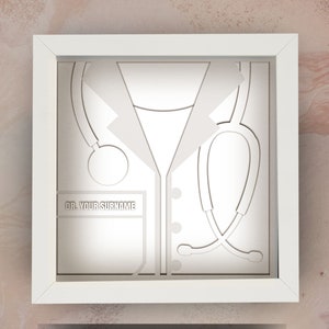 Woman Medical Doctor Shadow Box Svg for Cricut, Silhouette, Paramedic ...