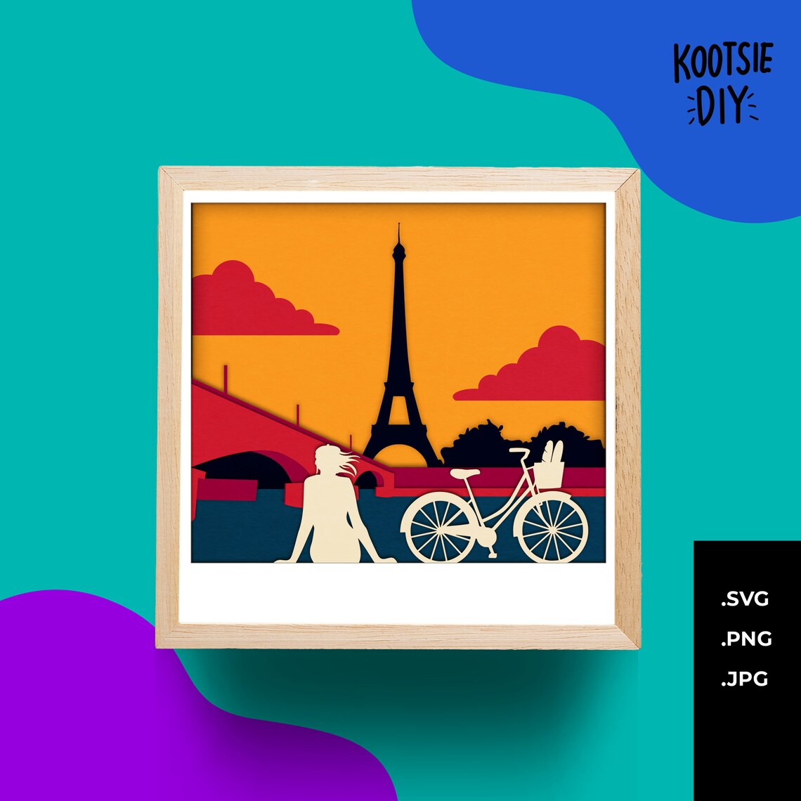 Paris Shadow Box SVG for Cricut Silhouette 3d Layered - Etsy