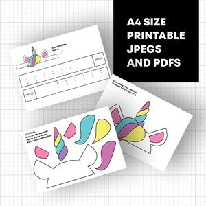 PRINTABLE Unicorn Party Hats for Kids, Purple Unicorn Birthday Crowns ...