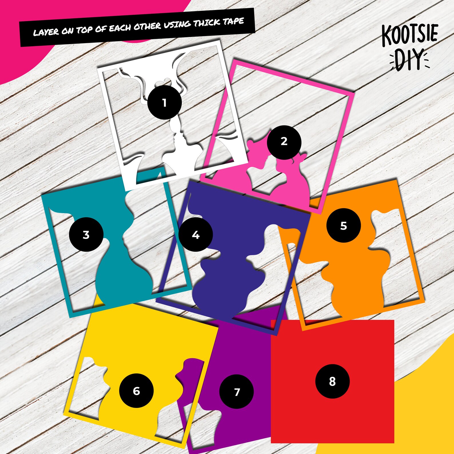 Lgbtq Shadow Box SVG for Cricut, Pride Silhouette, Love Wins 3d Layered ...