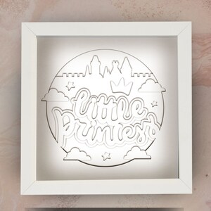 Little Princess Shadow Box SVG for Cricut, Silhouette, Fairy 3d Layered ...