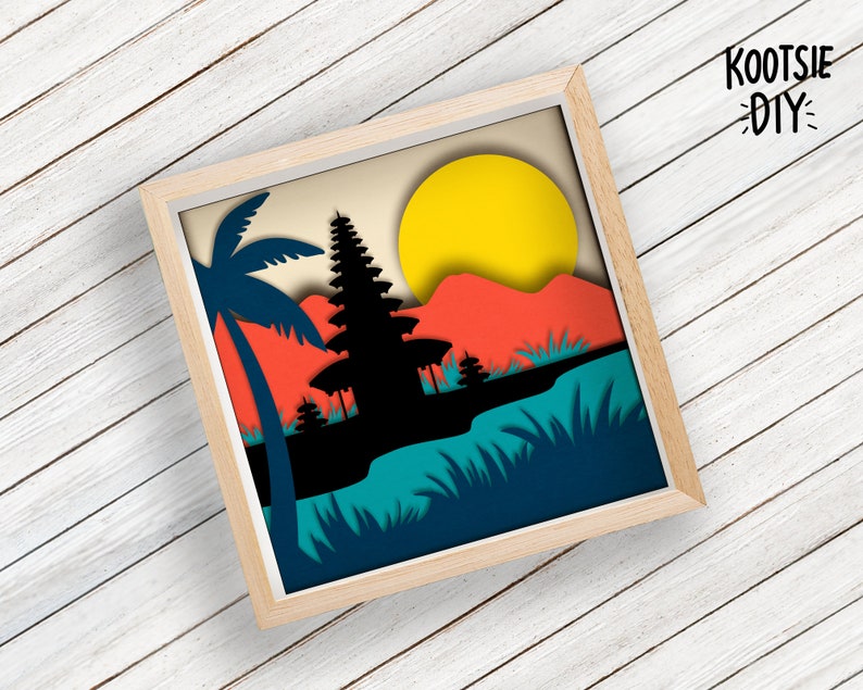 Bali Shadow Box SVG for Cricut Silhouette Indonesia 3d - Etsy