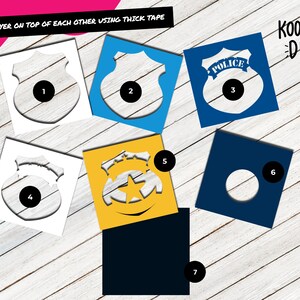 3D Police Multilayered Shadow Box SVG for Cricut, Silhouette, Sheriff ...