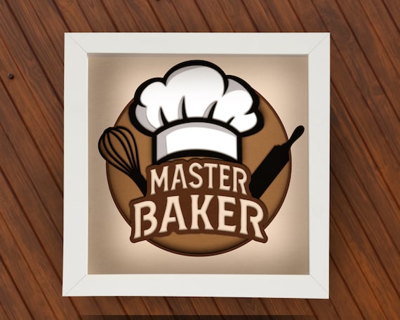 3D Master Baker SVG Shadow Box for Cricut Silhouette Chef - Etsy