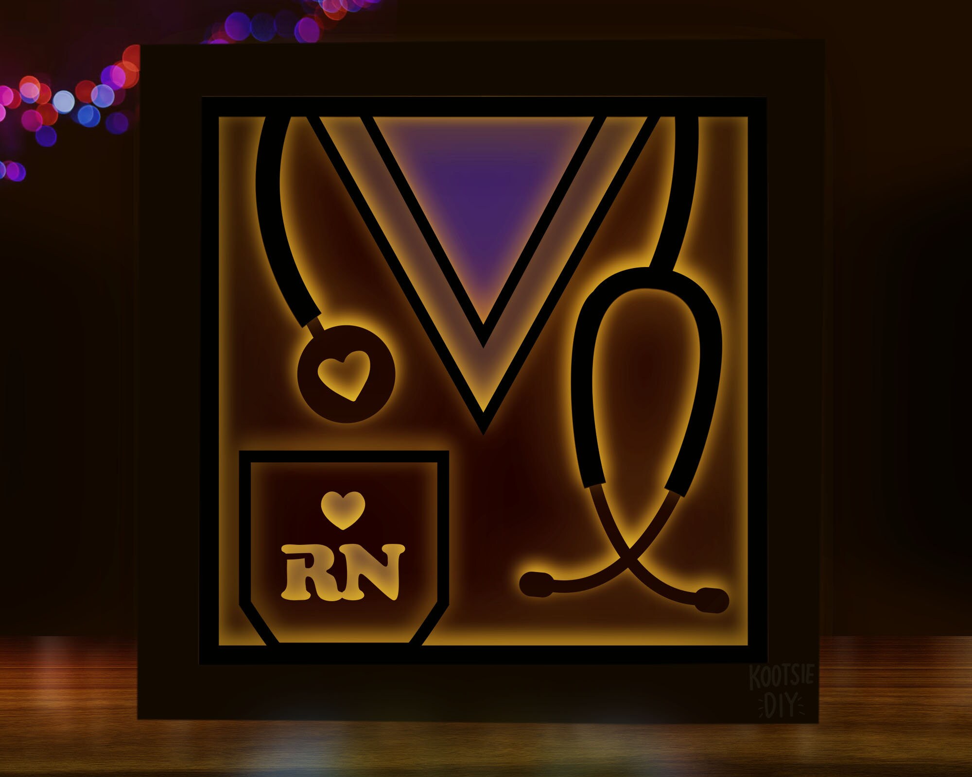 Medical Nurse Shadow Box Svg for Cricut, Silhouette, Paramedic 3d ...