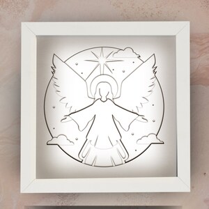Holy Angel Shadowbox Template for Cricut Lightbox, Cherub 3d Layered ...