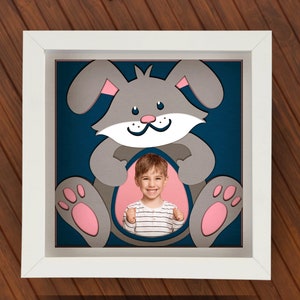 3D Rabbit Shadow Box Layered SVG for Cricut Silhouette, 3D Bunny ...