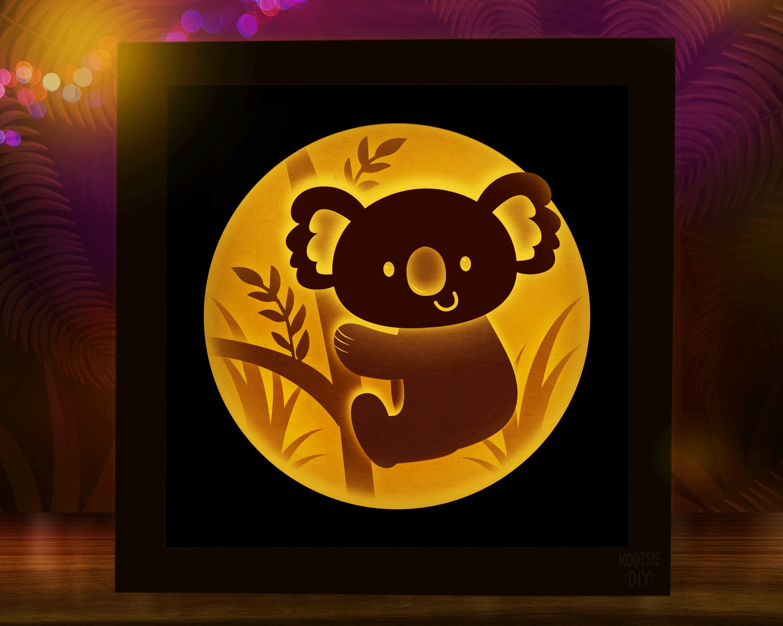3D Koala Shadow Box SVG for Cricut, Silhouette, Cute Koala 3d Layered ...