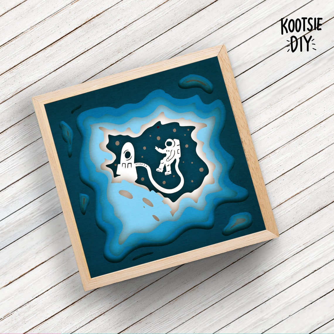 Astronaut Shadow Box SVG for Cricut Silhouette Outer Space - Etsy