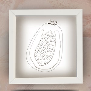 3D Papaya SVG Shadow Box for Cricut, Silhouette, Tropical Fruit Layered ...